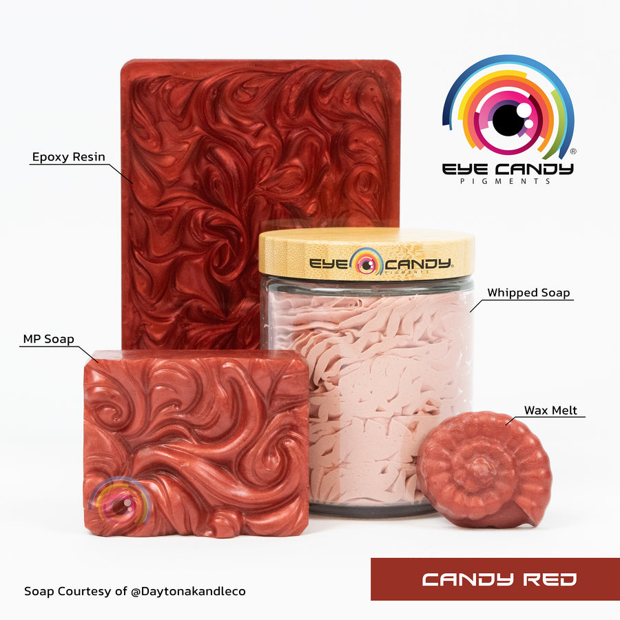 Eye Candy Pigments || Candy Red Mica Pigment Powder