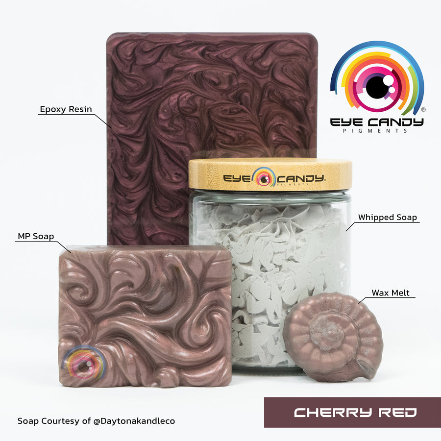 Eye Candy Pigments || Cherry Red Mica Pigment Powder