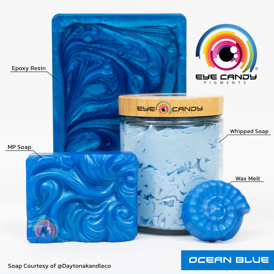 Eye Candy Pigments || Ocean Blue Mica Pigment Powder