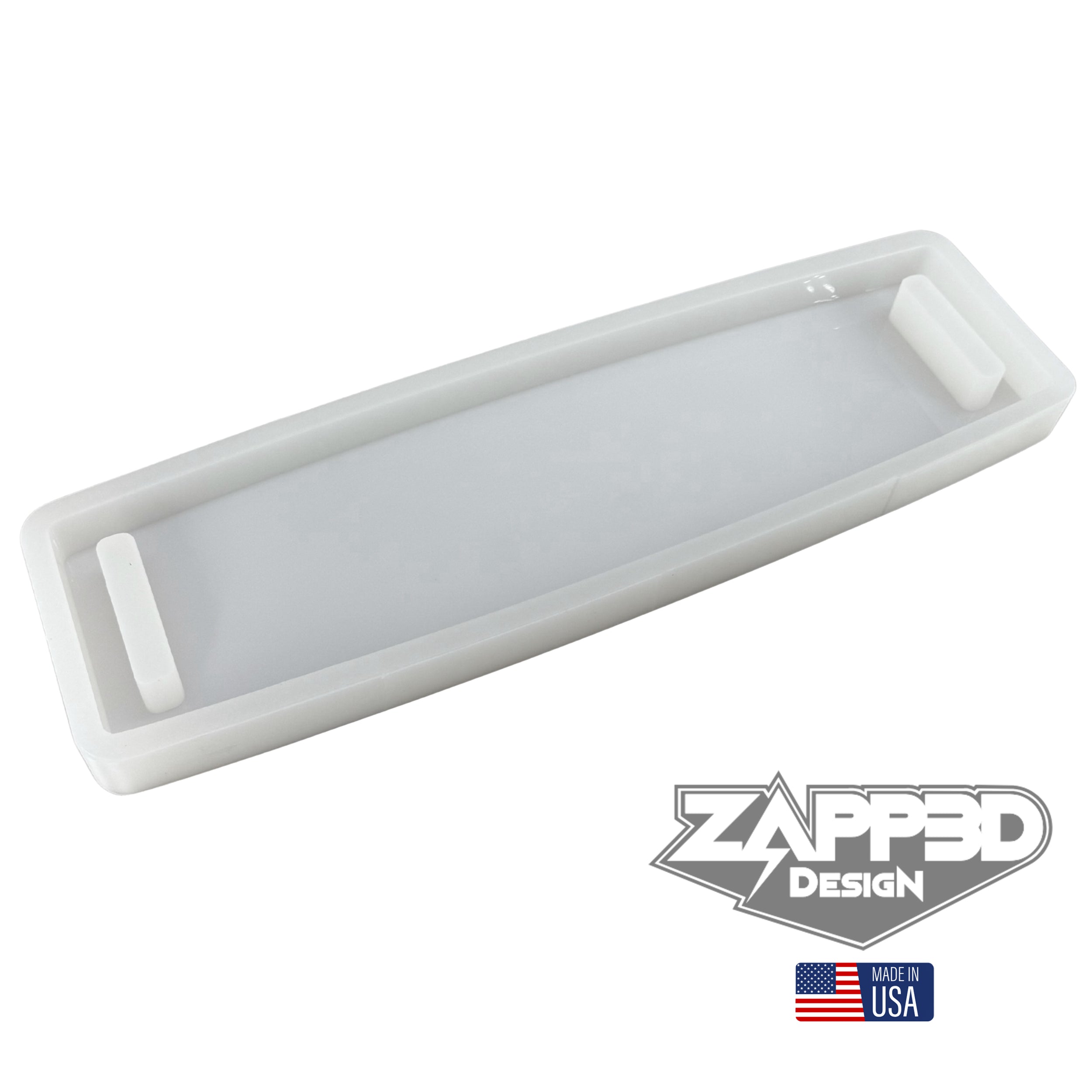 22" X 6" X 1.25" Large Bowed Rectangle with Double Handles Silicone Mo