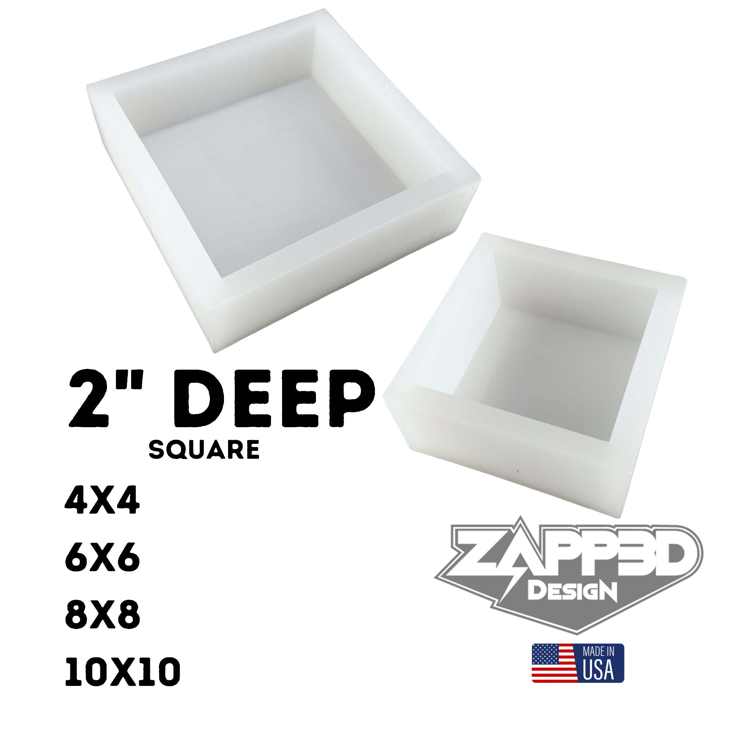 2" Deep Square Mold | 4 Sizes
