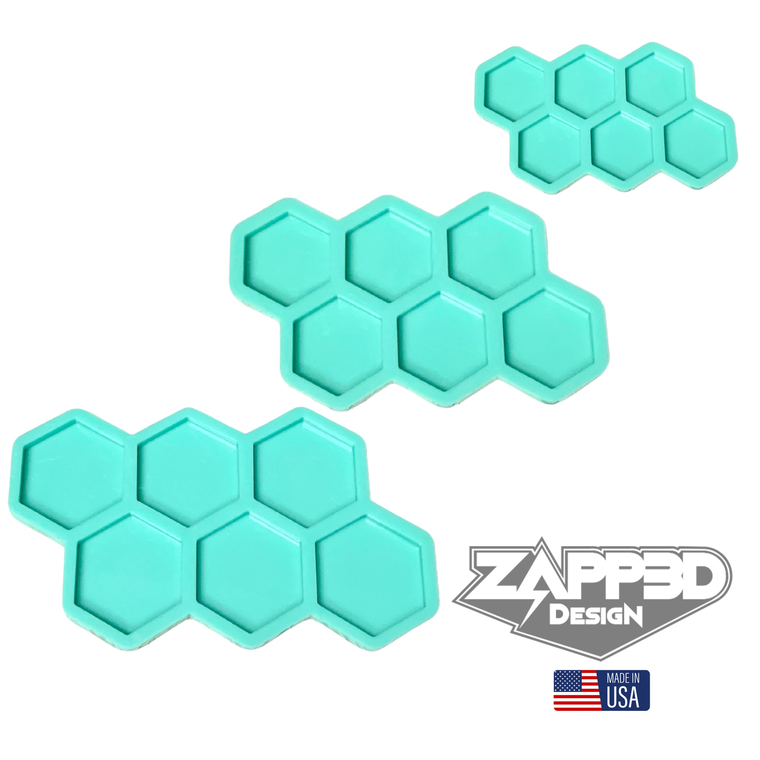 Hexagon Mold | 1", 1.5", 2" | Earring Mold, Keychain Mold, Magnet Mold