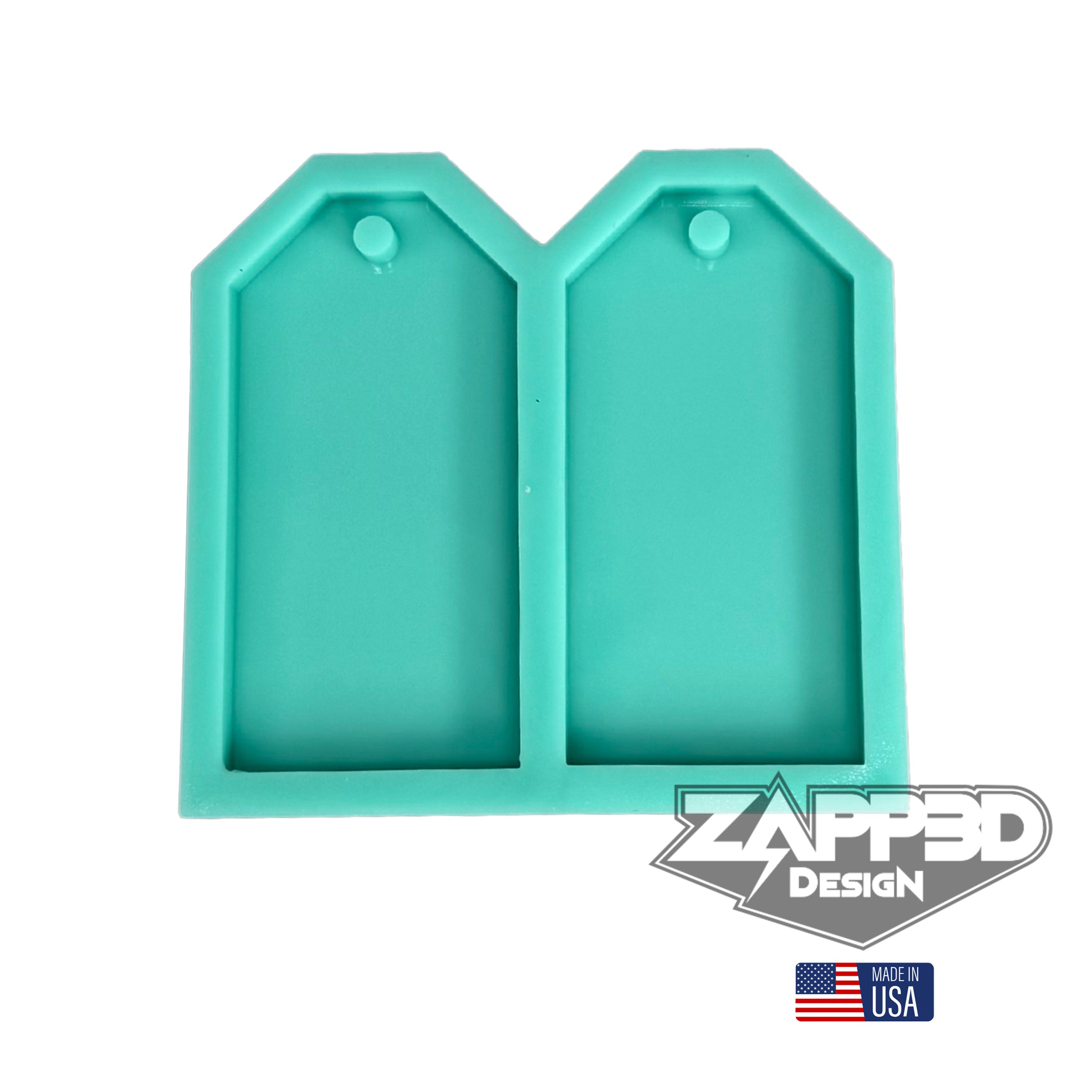 Tag Silicone Mold | 3”x1.5”x.25” | Ornament Mold, Small Sign Mold, Key