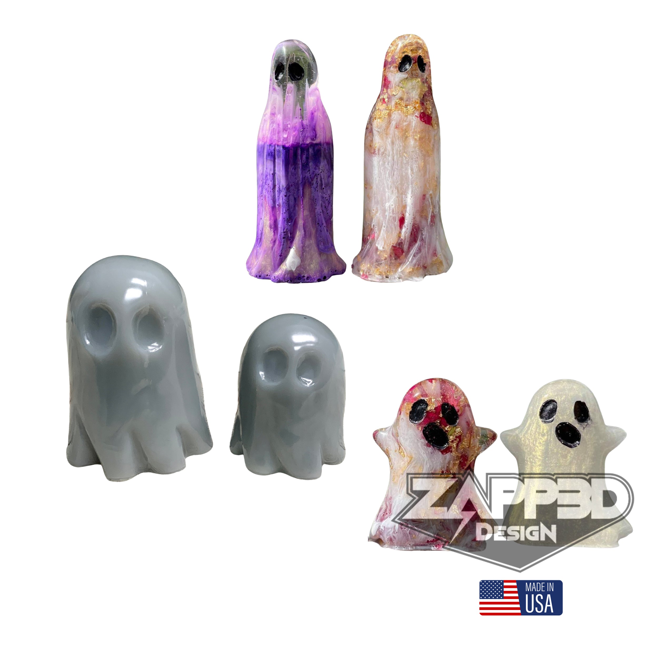Ghost Molds for Resin | 4 Styles | Ghost 3D Molds, Halloween Mold
