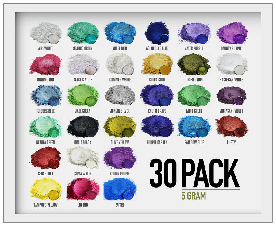 30-Pack Mica Pigment Sample Sets | Eye Candy Pigment – Eye Candy Pigments