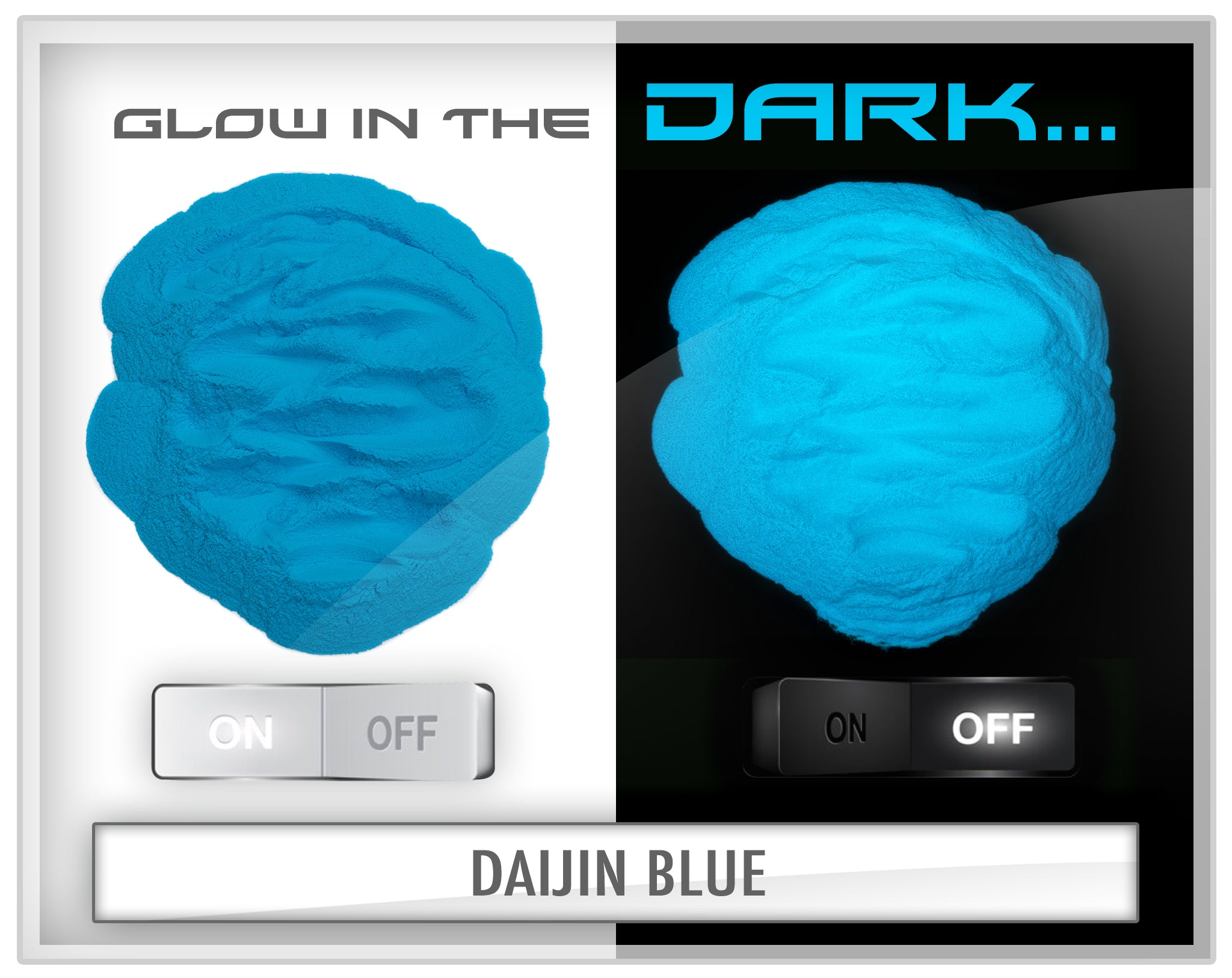 Eye Candy Pigments || Daijin Blue Glow in the Dark Mica Pigment Powder